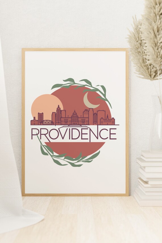 Providence City Skyline Printable Digital Wall Art Instant - Etsy