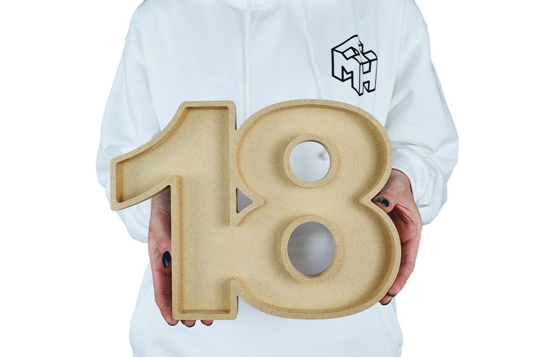 Mdf Birthday Numbers (2 Joined Numbers) / Birthday Gifts / Fillable Mdf ...