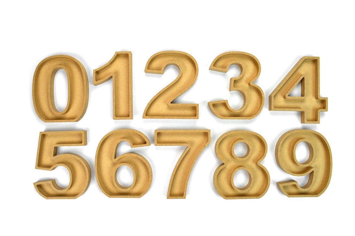 Buy Mdf Fillable Numbers 18mm / Hollow Numbers / Fillable Empty Hollow ...