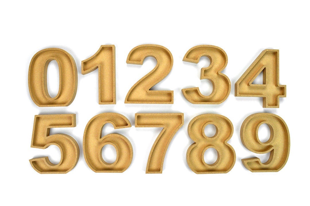 Mdf Fillable Numbers 18mm / Hollow Numbers / Fillable Empty Hollow ...