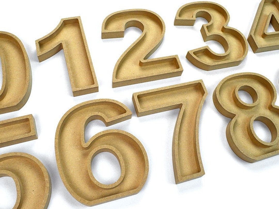 Mdf Fillable Numbers 18mm / Hollow Numbers / Fillable Empty - Etsy