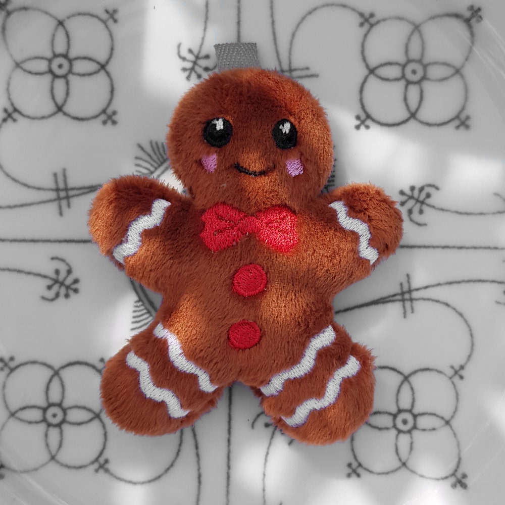 ITH PATTERN 4x4" / 10 X 10 Cm Gingerbread Man Plush - Etsy