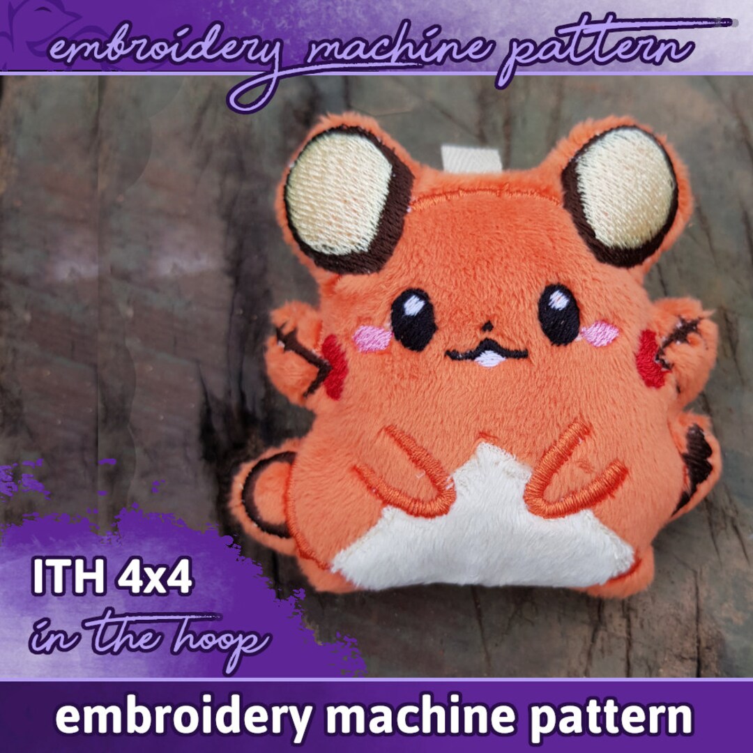 ITH PATTERN 4x4" / 10 X 10 Cm Dedenne Plush - Etsy