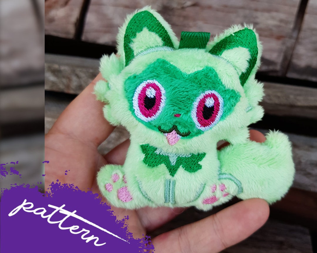 ITH PATTERN 4x4 / 10x10cm Sprigatito Felori Plush - Etsy