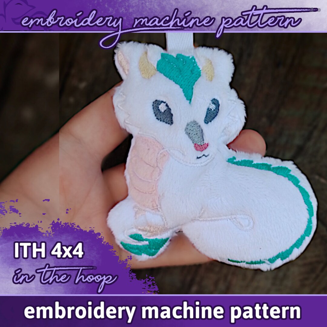 ITH PATTERN 4x4 / 10 X 10 Cm Haku Dragon Plush - Etsy