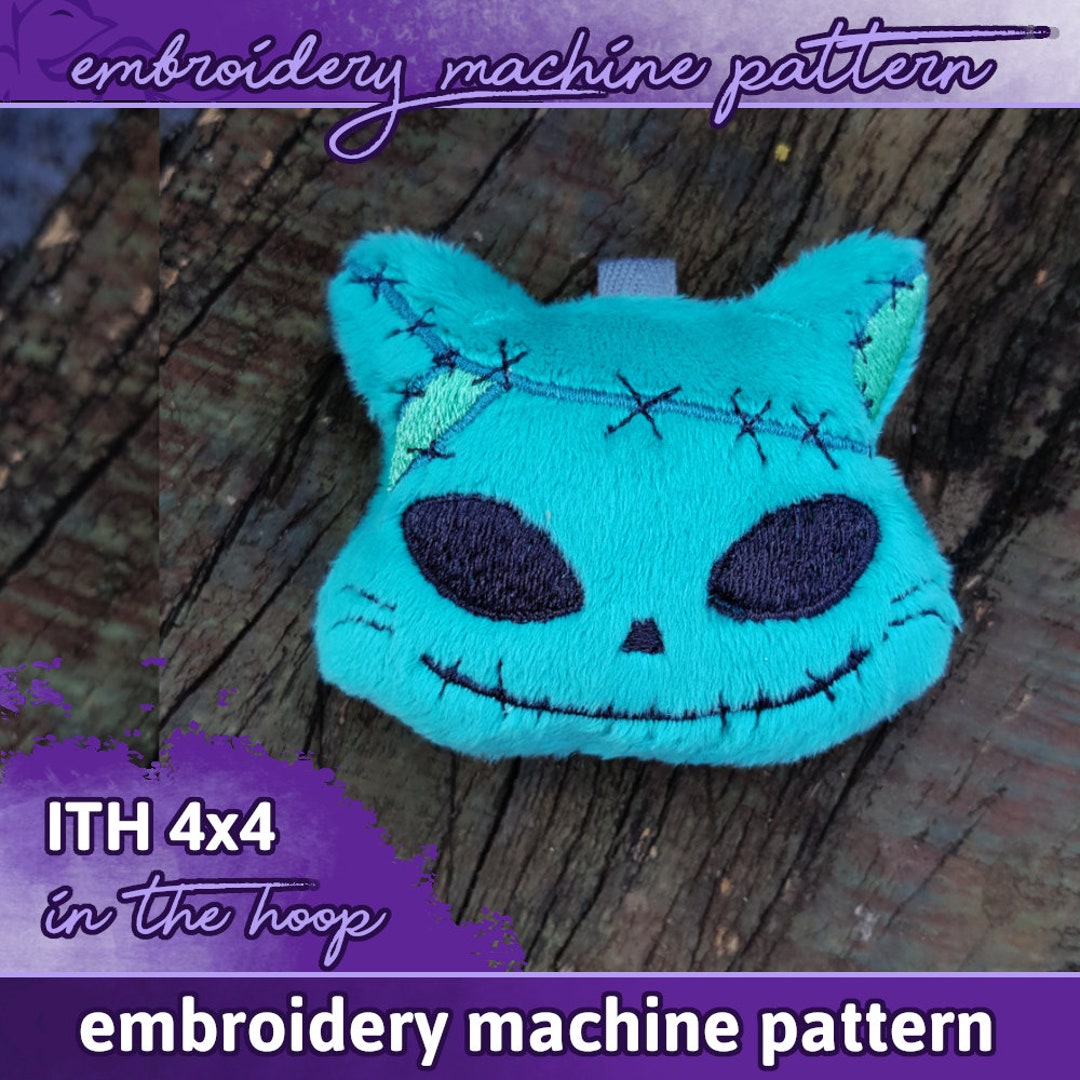 ITH PATTERN 4x4 / 10 X 10 Cm Undead Cat Halloween Plush - Etsy