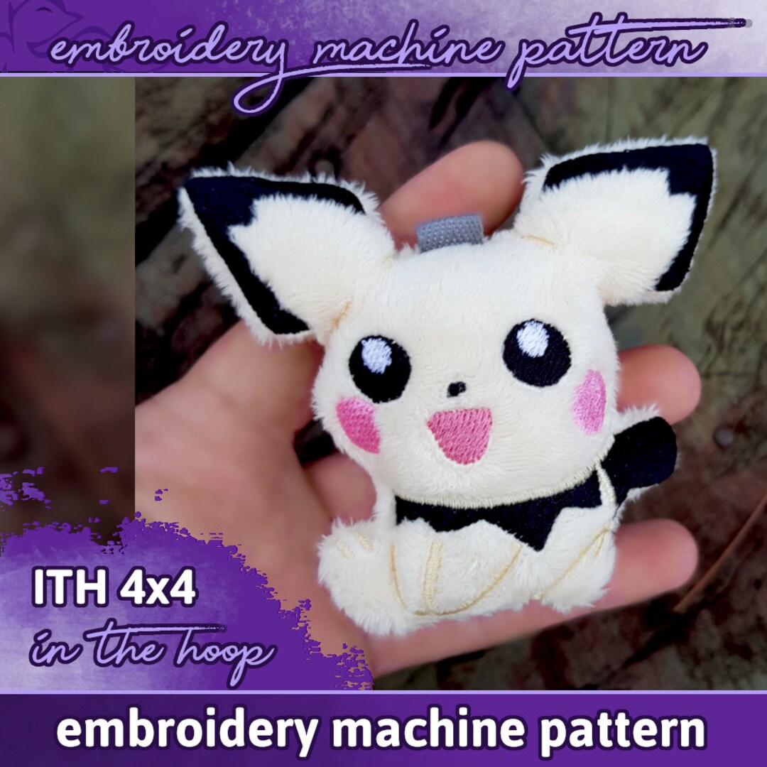 ITH PATTERN 4x4 / 10 X 10 Cm Pichu Plush - Etsy