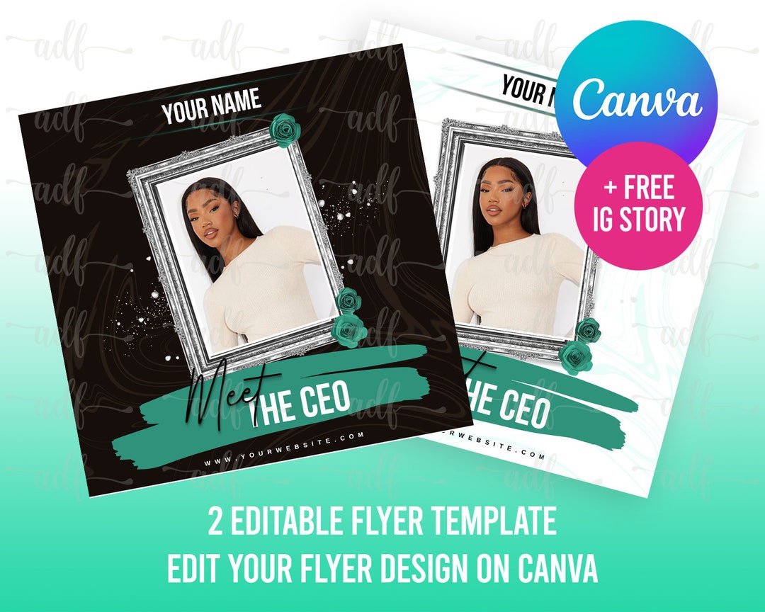Meet the CEO Flyer, Social Media, Entrepreneur Flyer, Mua Flyer, Canva ...