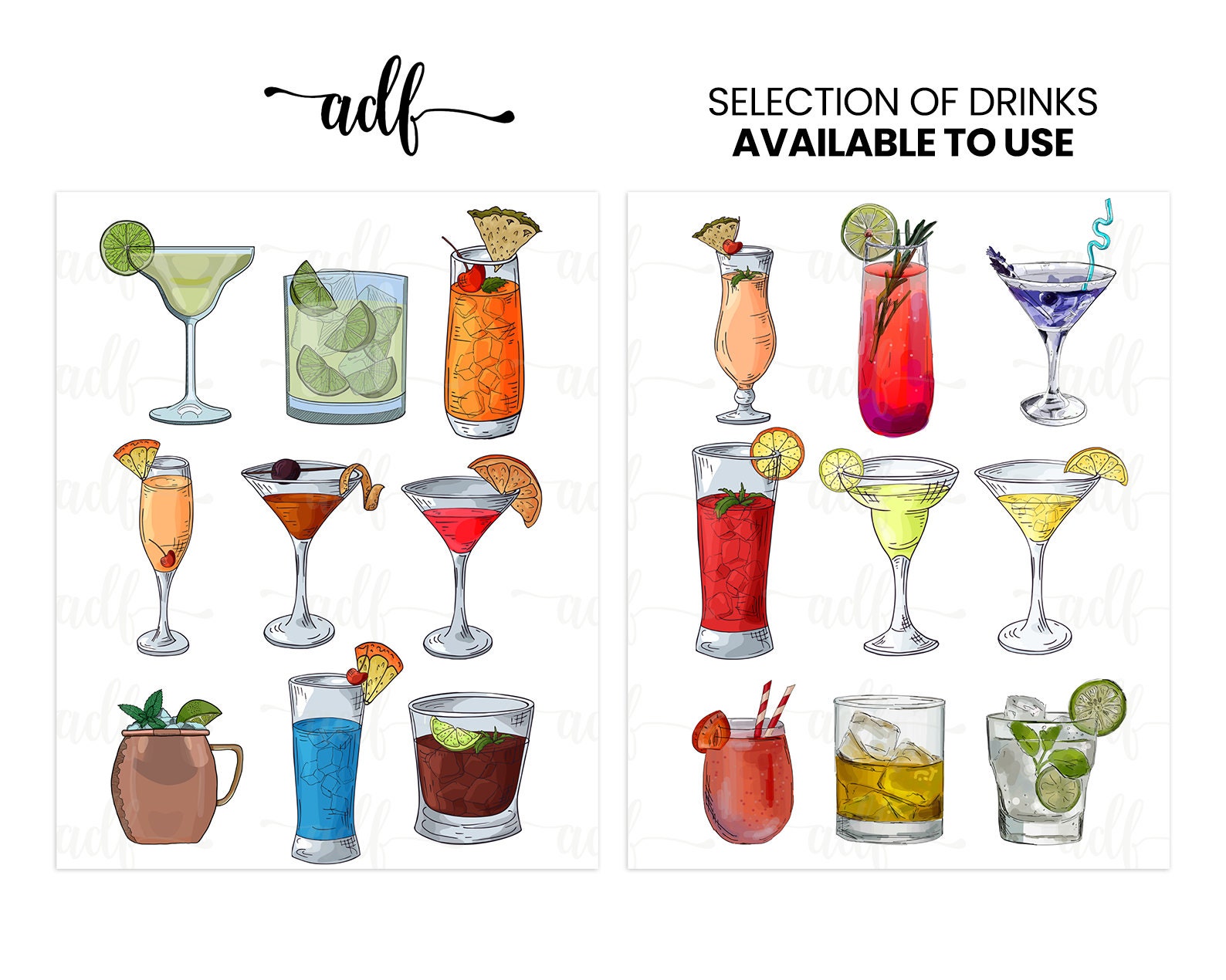 Printable Signature Cocktails Sign, Editable Signature Cocktails ...