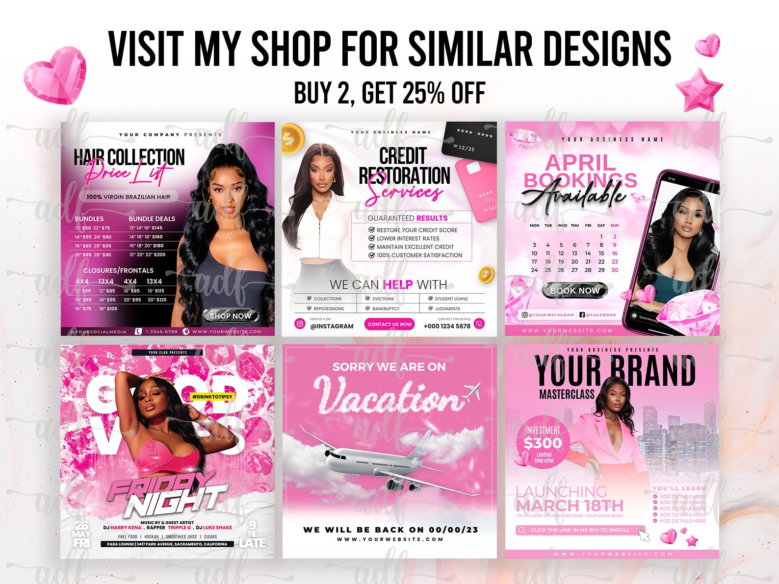 Walk Ins Available Walk in Wednesdays Template Social Media - Etsy