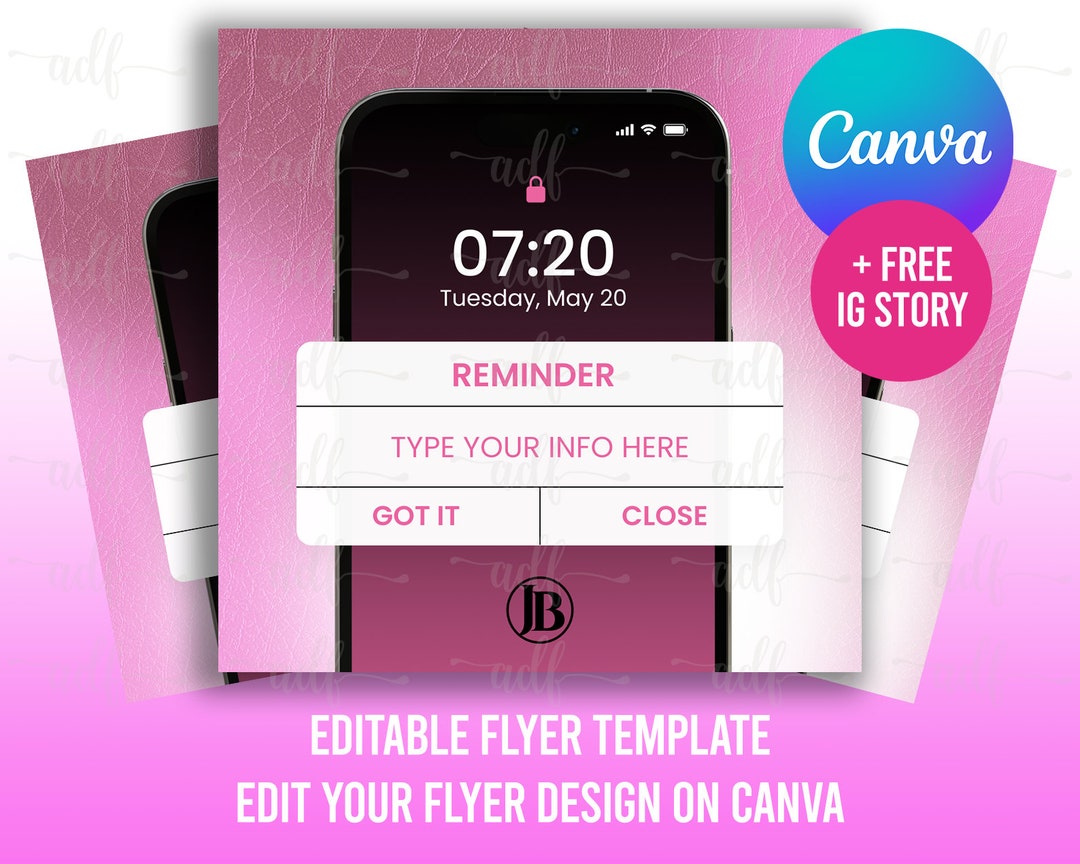 Reminder Flyer, Sale Flyer, Text Flyer, Hair Flyer, Wig Flyer, Diy ...