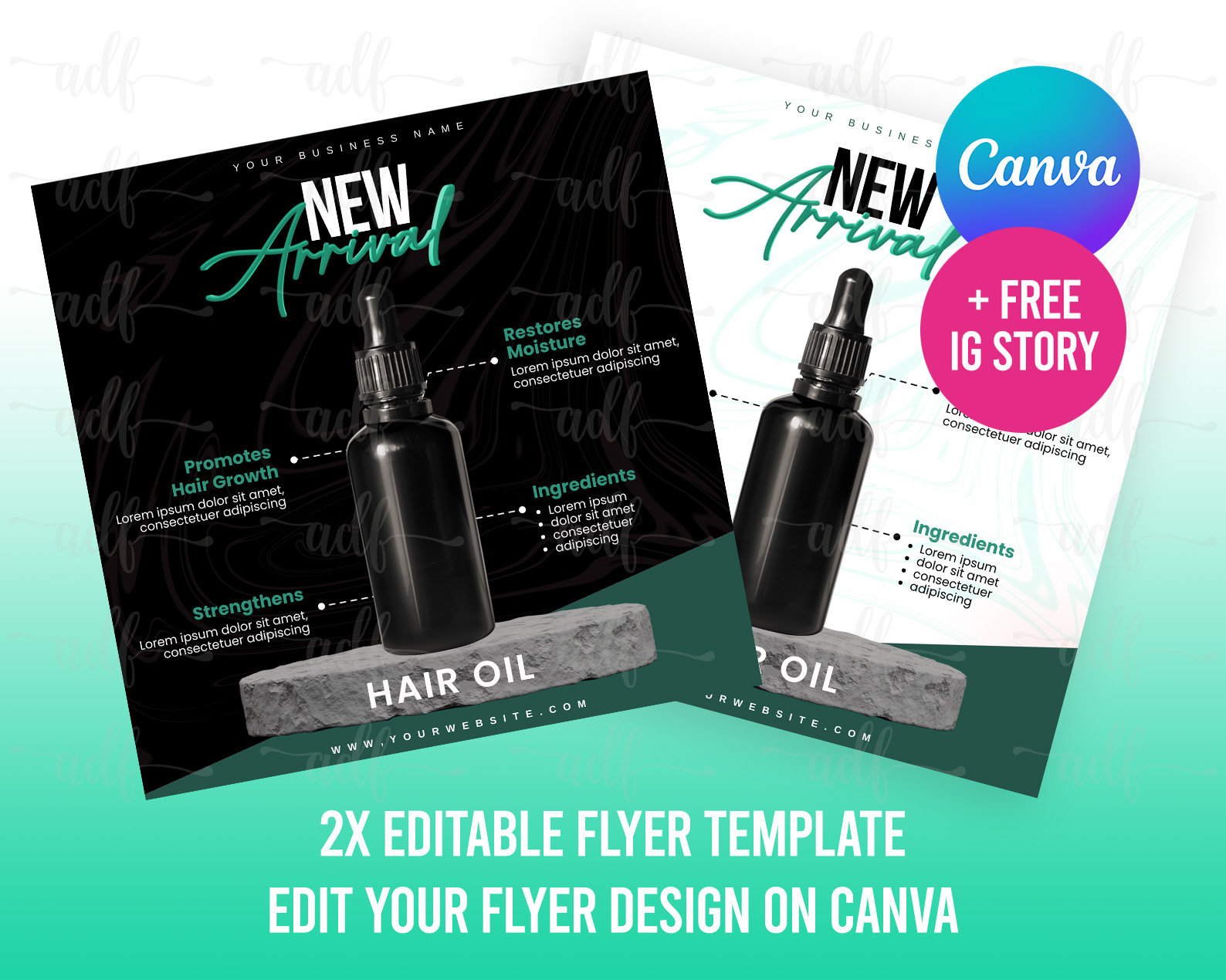 NEW PRODUCT FLYER, Premade Business Social Media Flyer, Hair Oil Flyer ...