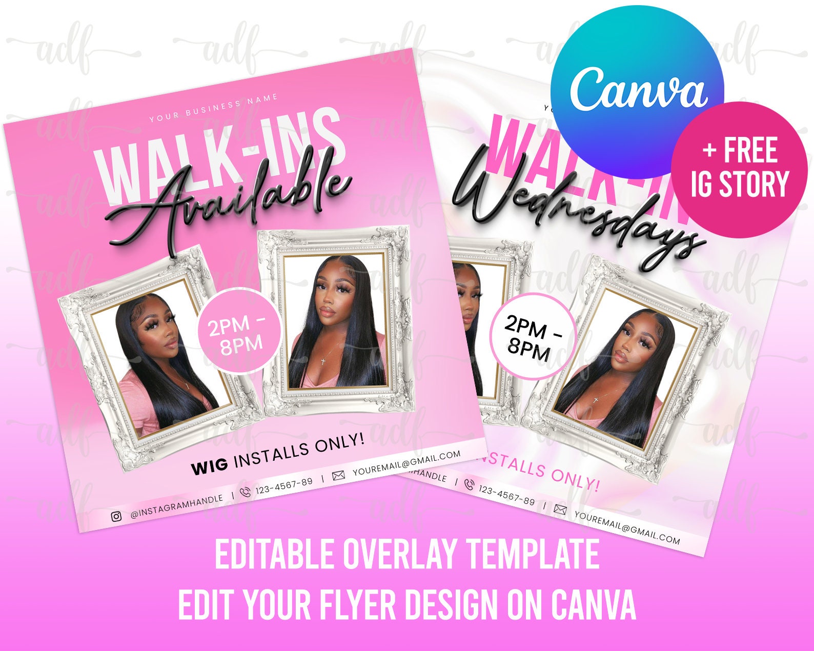 Walk Ins Available, Walk in Wednesdays Template, Social Media Flyer ...