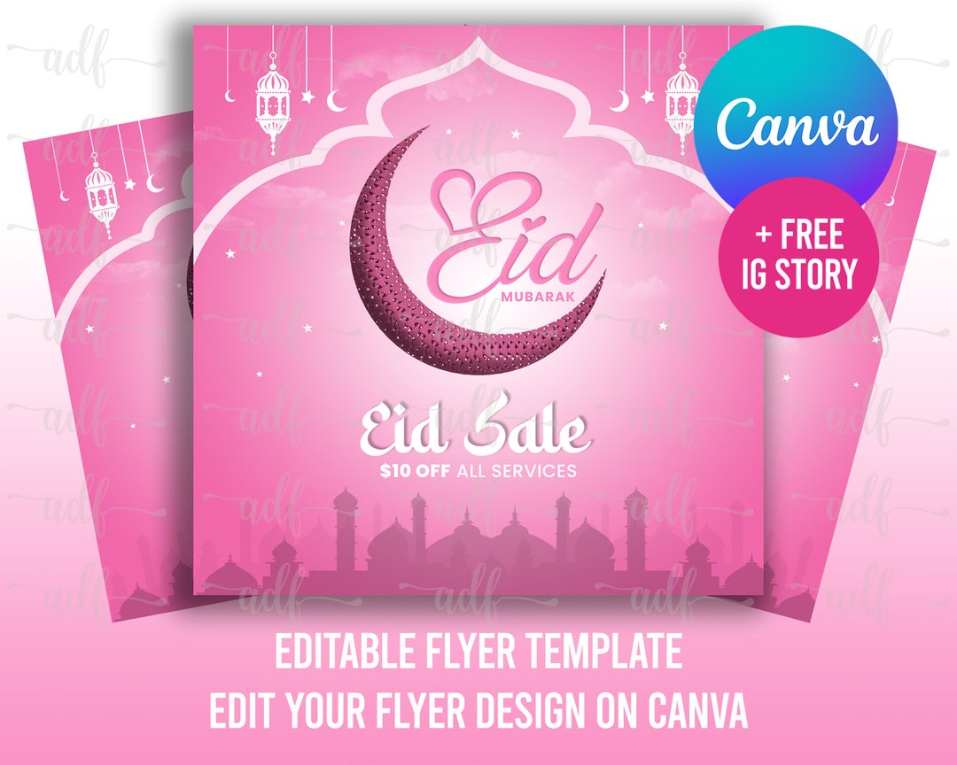 EID SALE FLYER, Premade Business Social Media Flyer, Ramadan Flyer, Eid ...