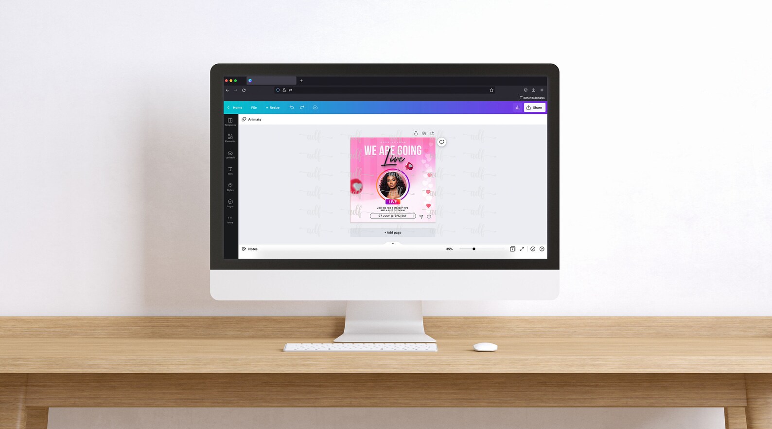Diy Instagram Live Flyer, We Are Live Flyer, Instagram Live Editable ...