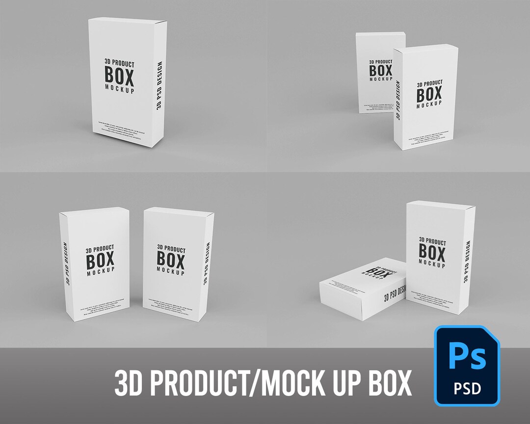 3D Product Mock up Box - Etsy