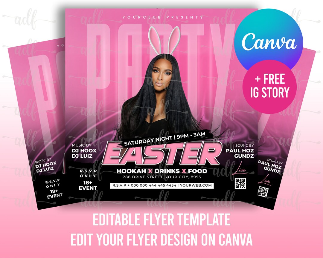 EASTER Club Flyer Template, Event Flyer, Night Party Invite Flyer ...