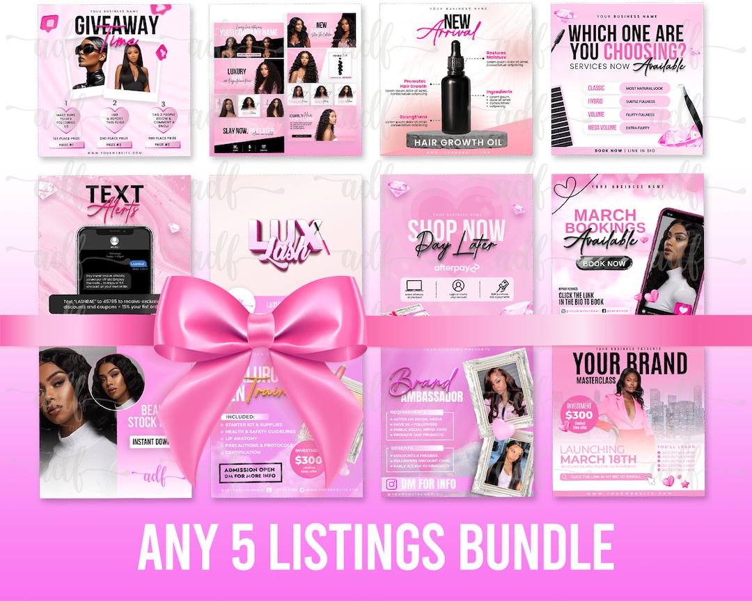 Any 5 Listing Bundle, Canva Templates, Store Bundle, Editable Bundle ...