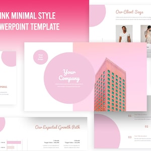PINK POWERPOINT TEMPLATE, Modern Pink Template, Pink Pitch Deck, Course ...