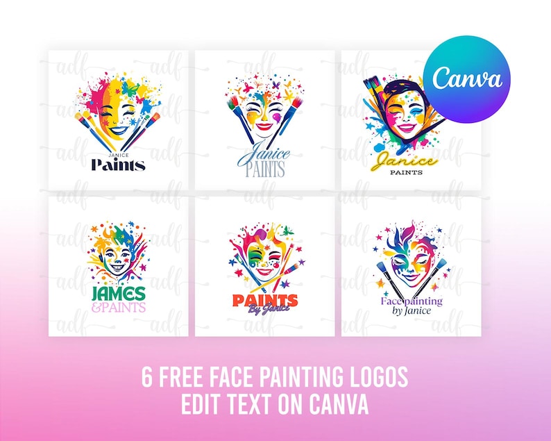 Christmas Face Painting Menu 12 Designs & Tip Jar Templates: Canva ...