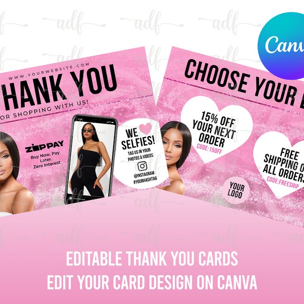 Clothing Boutique Thank You Cards - Etsy