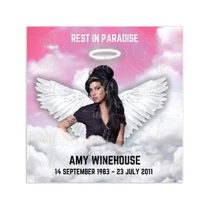 RIP Angel Wings Instagram Template, Instant Download, Digital Memorial ...