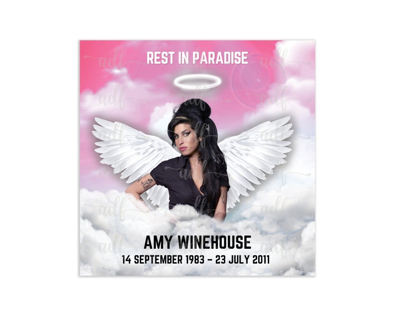 RIP Angel Wings Instagram Template, Instant Download, Digital Memorial ...
