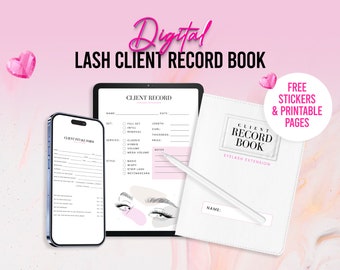 Digital Eyelash Client Record Book, Eyelash Extension, Goodnotes ...