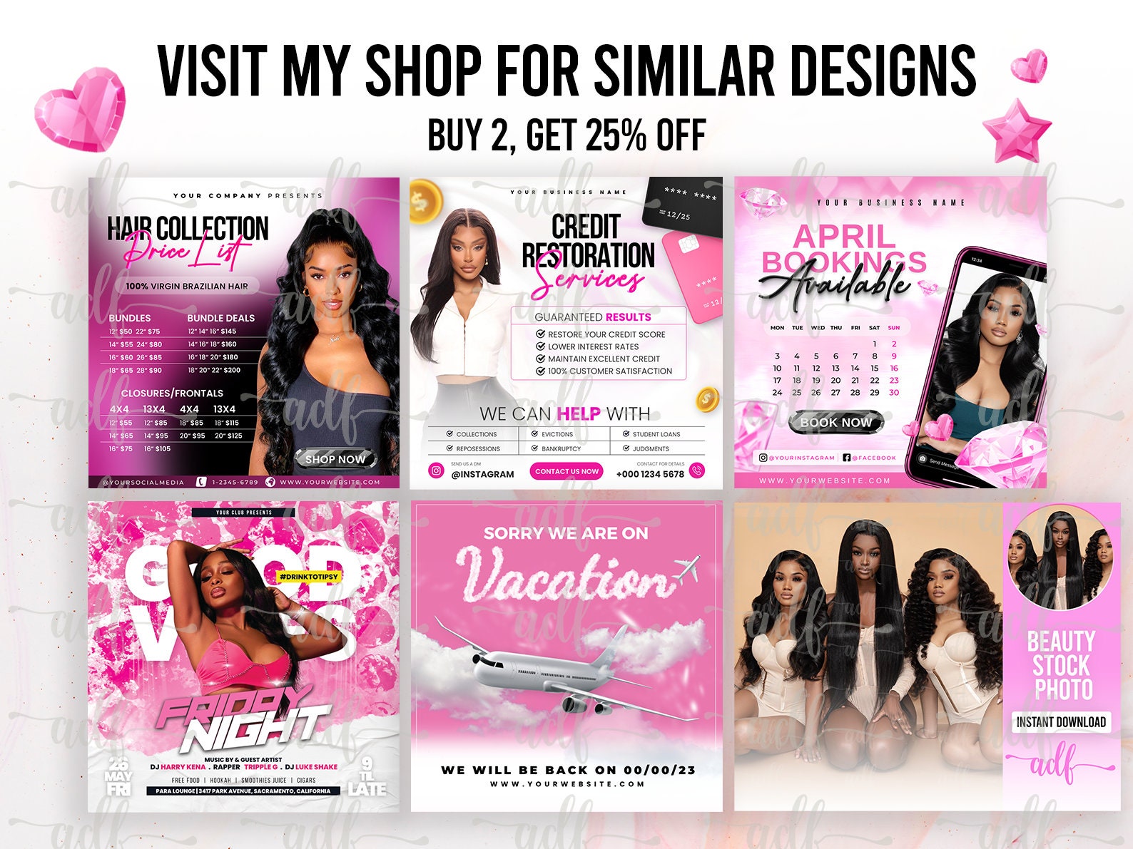 DIY Wig Class Flyer Template, Wig Course Flyer, Lace Wig Classwig ...