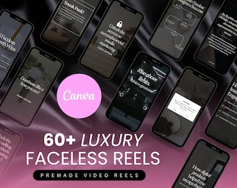 Faceless Reels Digital Marketing Social Media Templates Canva, Coach ...