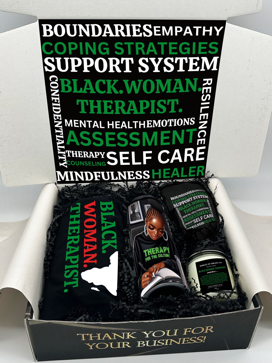 Black Therapist Gift Basket Therapist Gift Box Self Care Gift Box Gifts ...