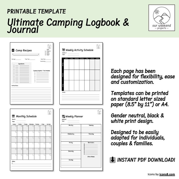 Ultimate Camping-outdoor Adventure Logbook-journal for - Etsy