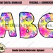 Rainbow Ink Watercolor PNG Doodle Letters,watercolor Doodle Font PNG ...