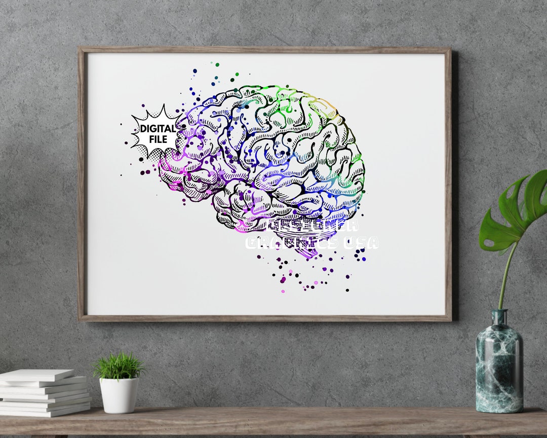 Brain Art Human Brain Anatomy Art Brain Print Brain Wall Art Brain ...