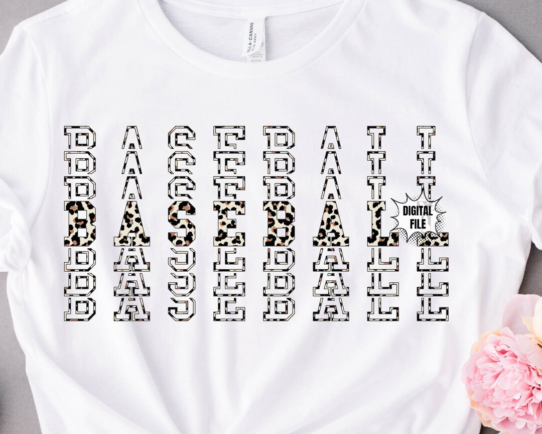 Stacked Baseball PNG, Baseball Font, Commercial USE, Sublimation Design ...