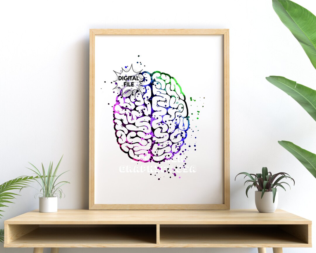 Brain Art Human Brain Anatomy Art Brain Print Brain Wall Art Brain ...