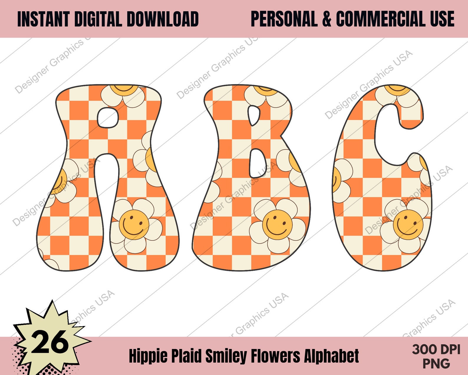 Retro Checkers Hippie Groovy Font Png,commercial Use,sublimation,groovy ...