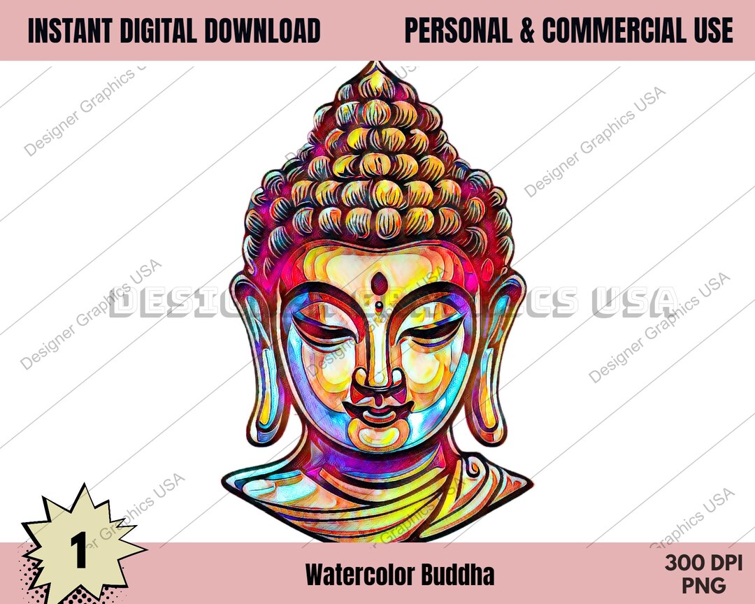 Watercolor Buddha Digital Background | Meditation Backdrop | Buddhism ...