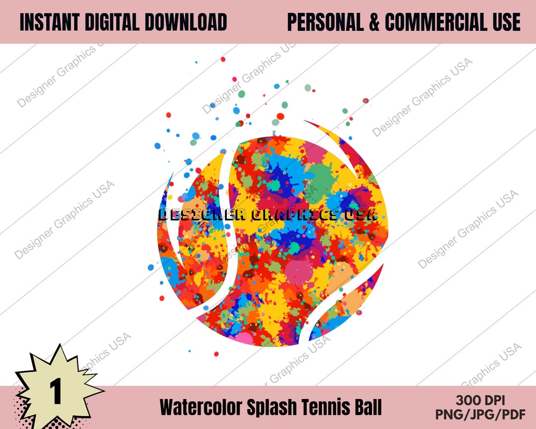 Tennis PNG, Watercolor Tennis Digital, Commercial USE, Sports, Tennis ...