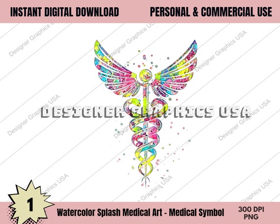 Medical Symbol PNG Watercolor Medical Symbol Art Hospital - Etsy