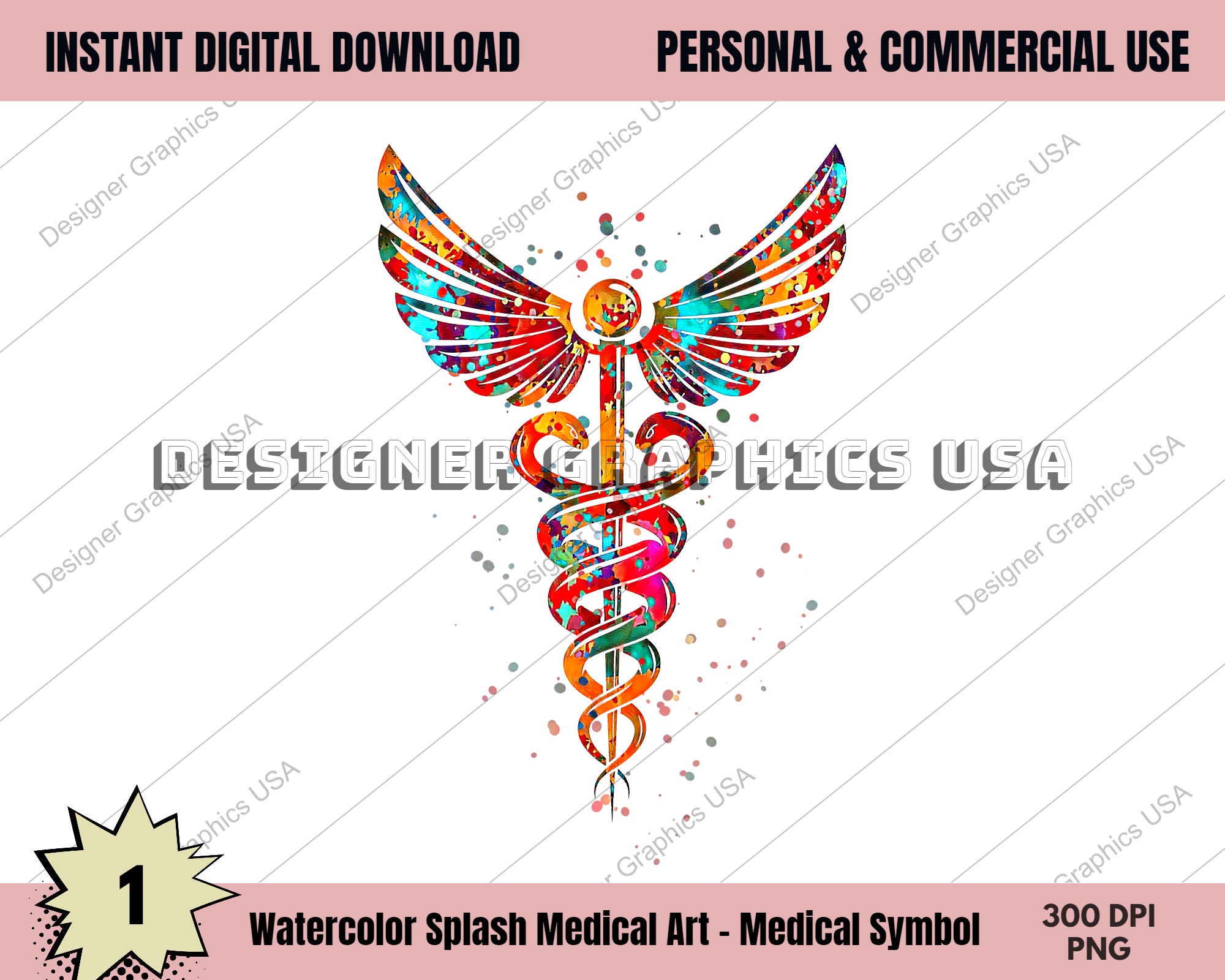 Medical Symbol PNG, Watercolor Medical Symbol Art Hospital Nurse ...