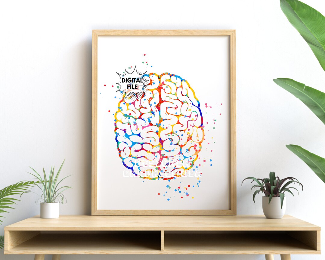 Brain Art Human Brain Anatomy Art Brain Print Brain Wall Art Brain ...