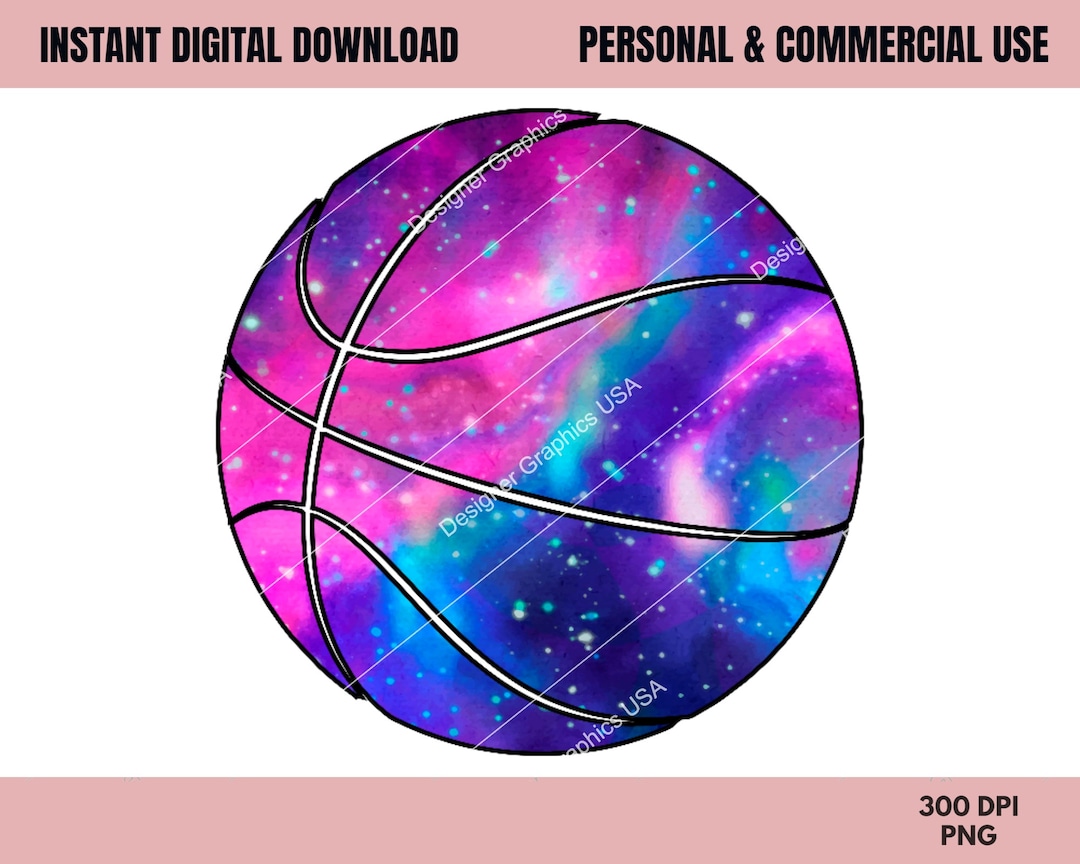 Galaxy Basketball Png,watercolor Galaxy Basketball,commercial Use ...