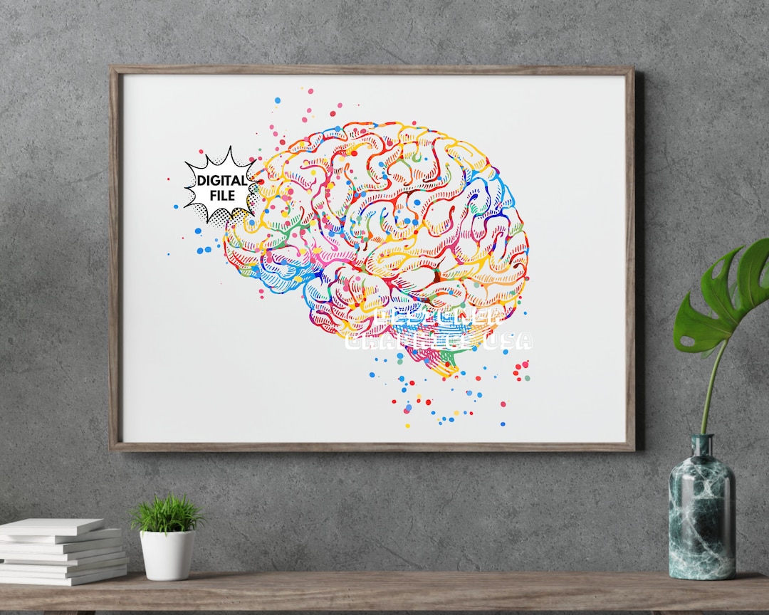 Brain Art Human Brain Anatomy Art Brain Print Brain Wall Art Brain ...