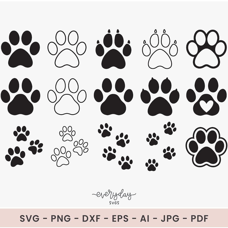 Cougar Paw Dxf File - Etsy