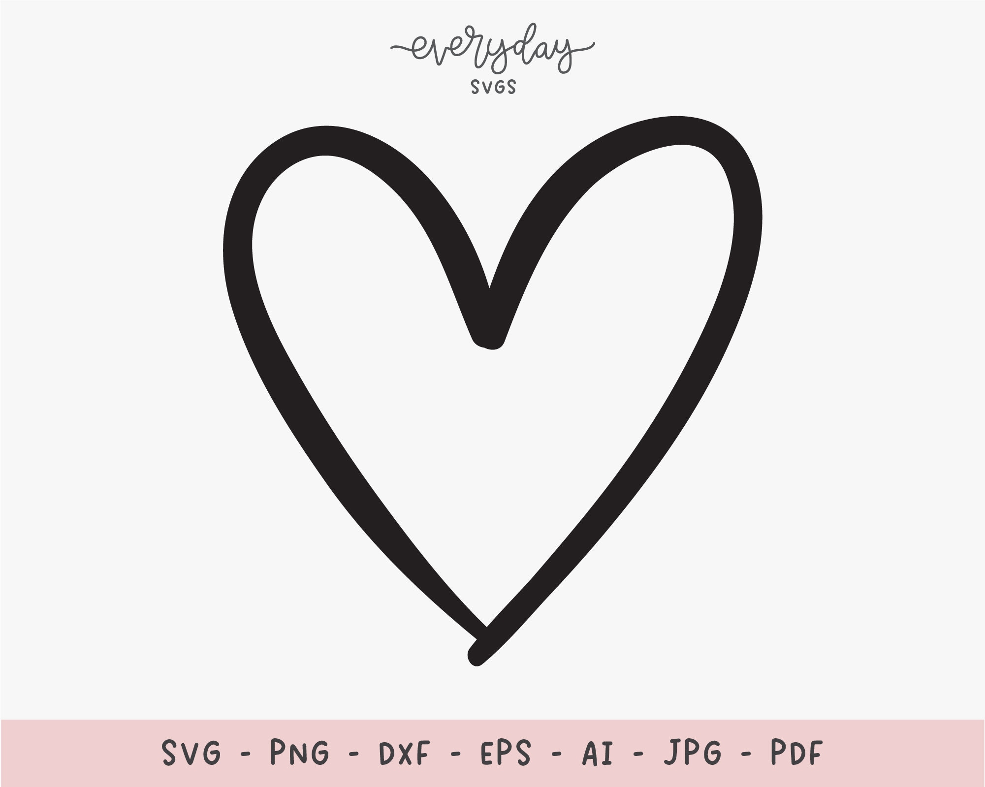 Hand-drawn Heart Svg, Doodle Heart Frame Svg, Scribble Heart Svg for ...