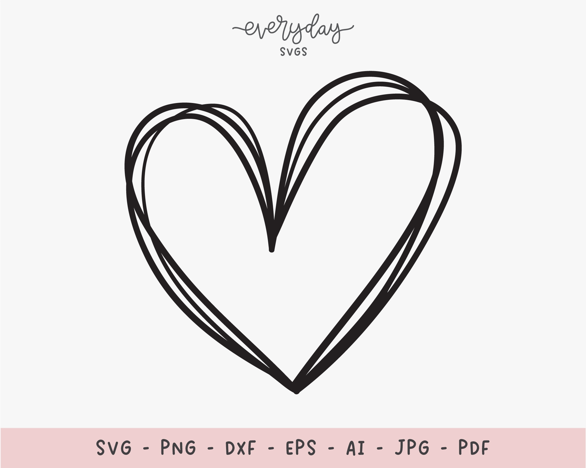 Hand-drawn Heart Svg Scribble Heart Svg POD Design Love Svg - Etsy UK