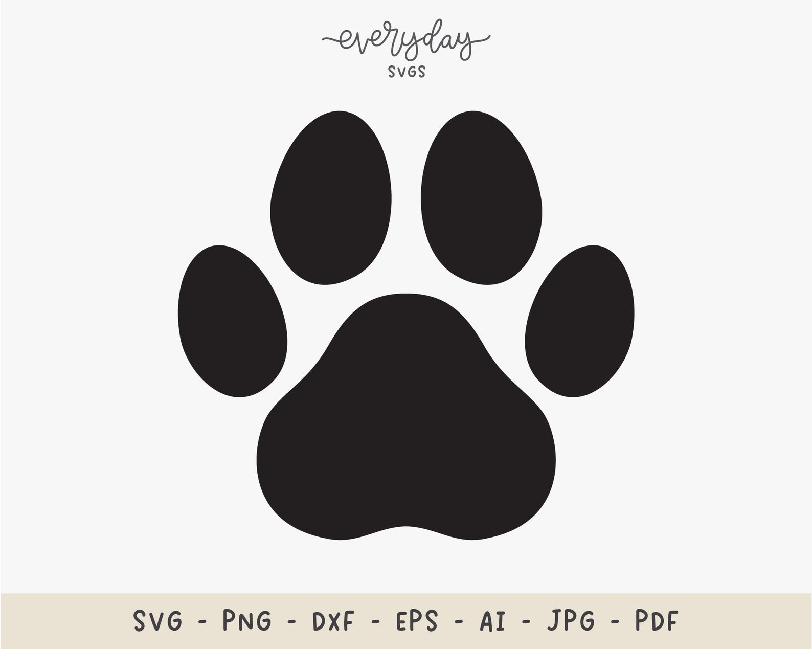 Paw Print Svg, Dog Paw Clipart, Cat Paw Svg, Animal Footprint Tracks ...