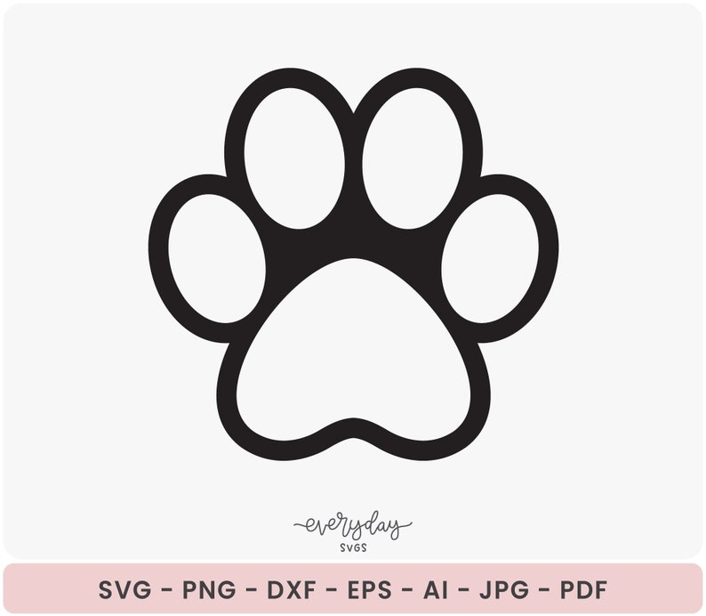 Paw Prints Svg, Dog Paw Clipart, Cat Paw Svg, Animal Footprint Tracks ...