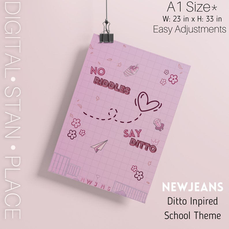 Newjeans Ditto Inspired Poster, Newjeans Fan Art, K-pop Digital Print ...